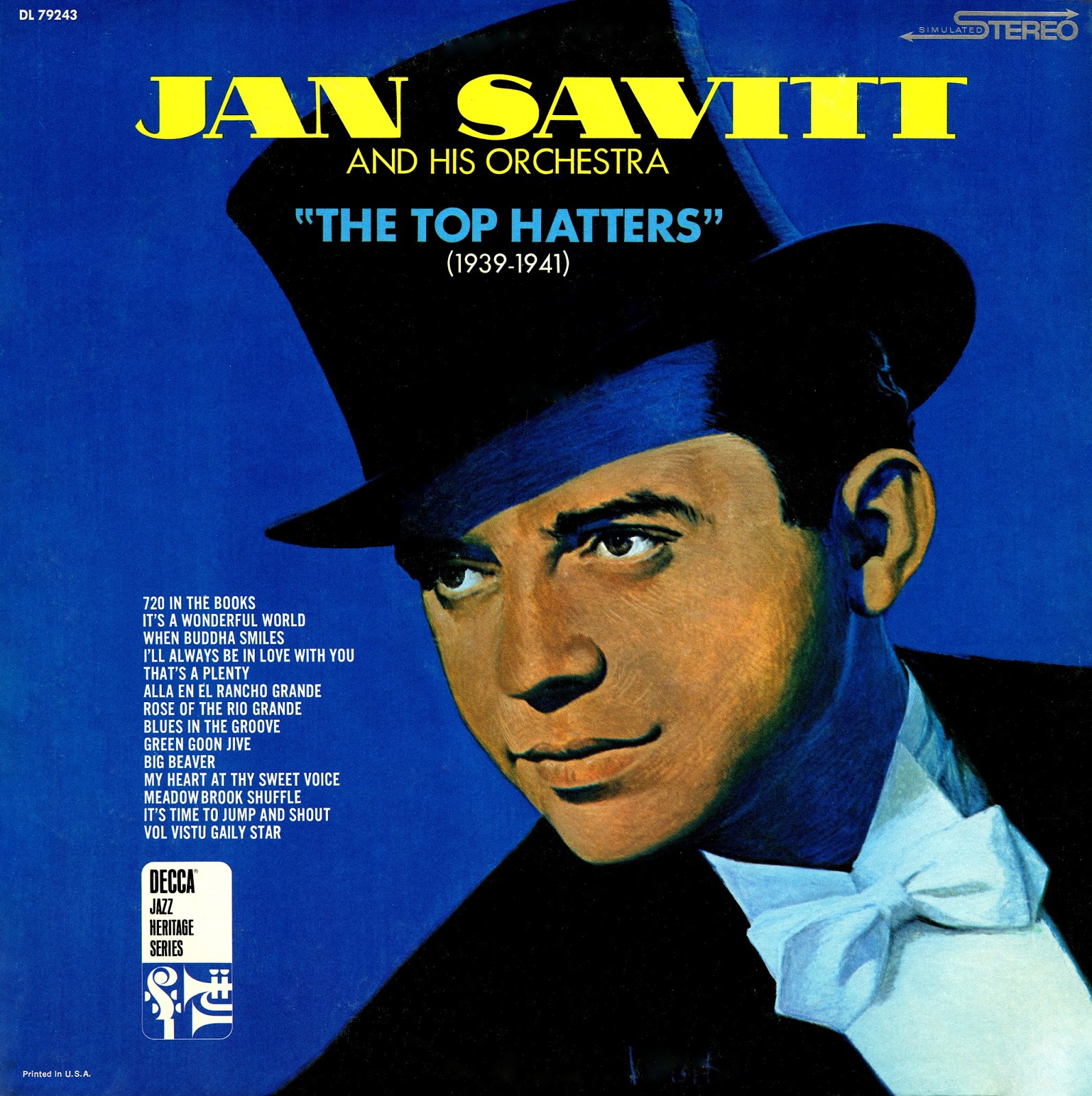 The Vinyl Cloak: Jan Savitt and His Orchestra "The Top Hatters" (1939 ...