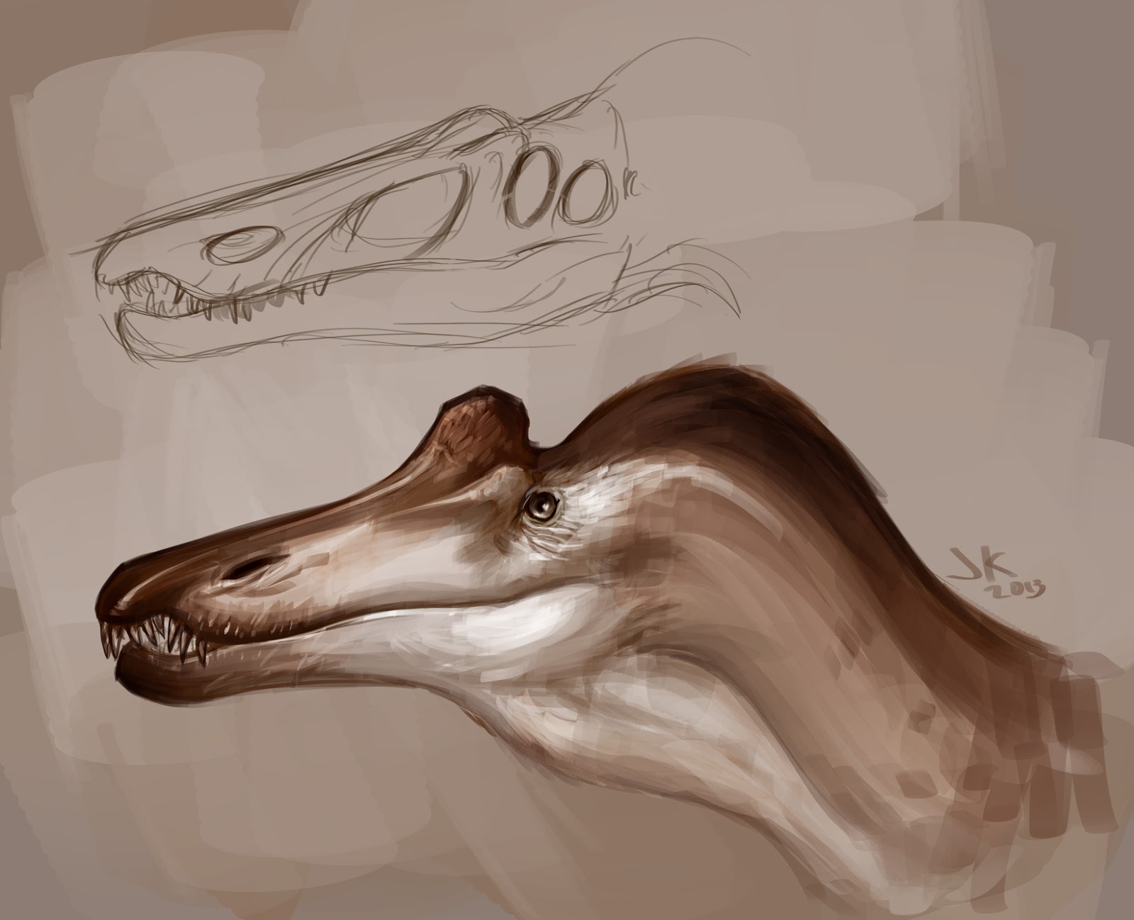 jonathan kuo artwork: suchomimus head