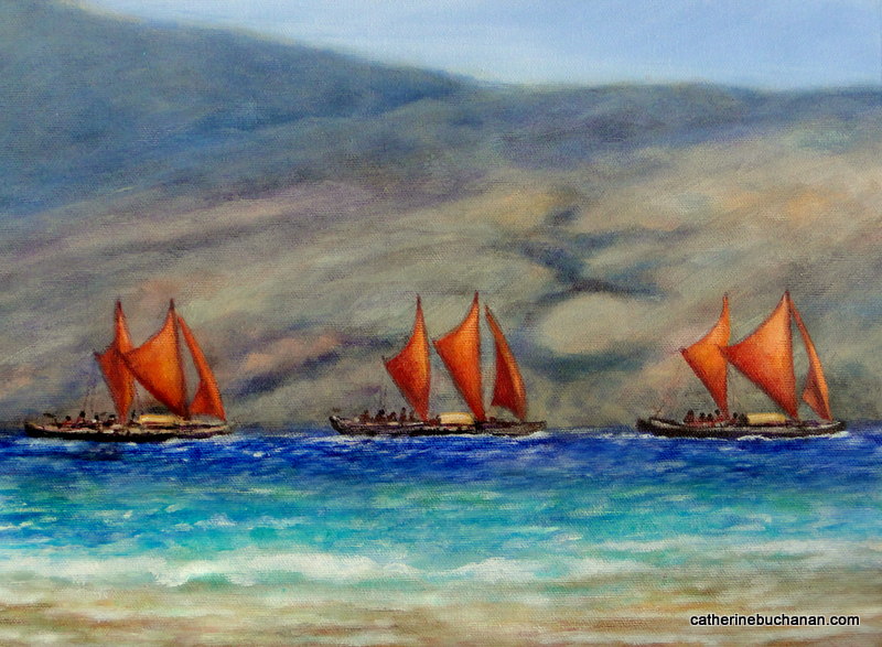 Latitude Options: 90 paintings in 90 days, Day 23, Polynesian Voyaging ...