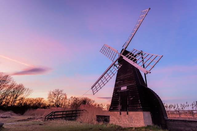 Photo journal of sorts: Wicken Fen windmill at sunset