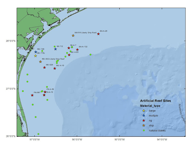 Surveying Artificial Reefs and Harmful Algal Blooms: Map