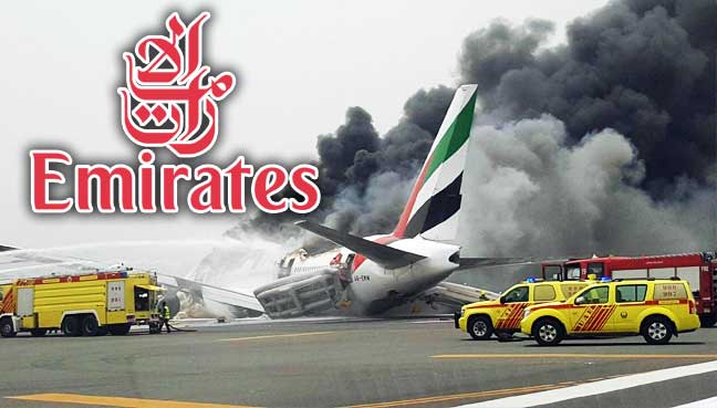 Fly Gosh: Emirates Airline flight crash-lands at Dubai airport