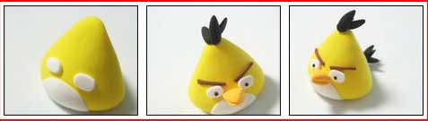 Angry Birds Tutorial Yellow ( cakes, clay)