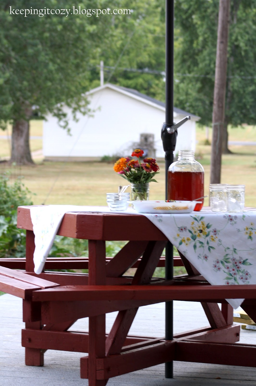 Keeping It Cozy: A Picnic Table