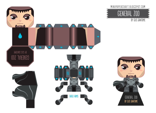 Fashion and Action: Man of Steel Movie DIY Papercraft Mini Figures by ...
