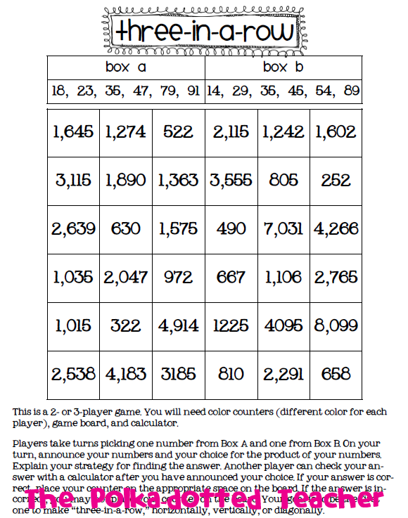 The Polka-dotted Teacher: Multiplication Madness