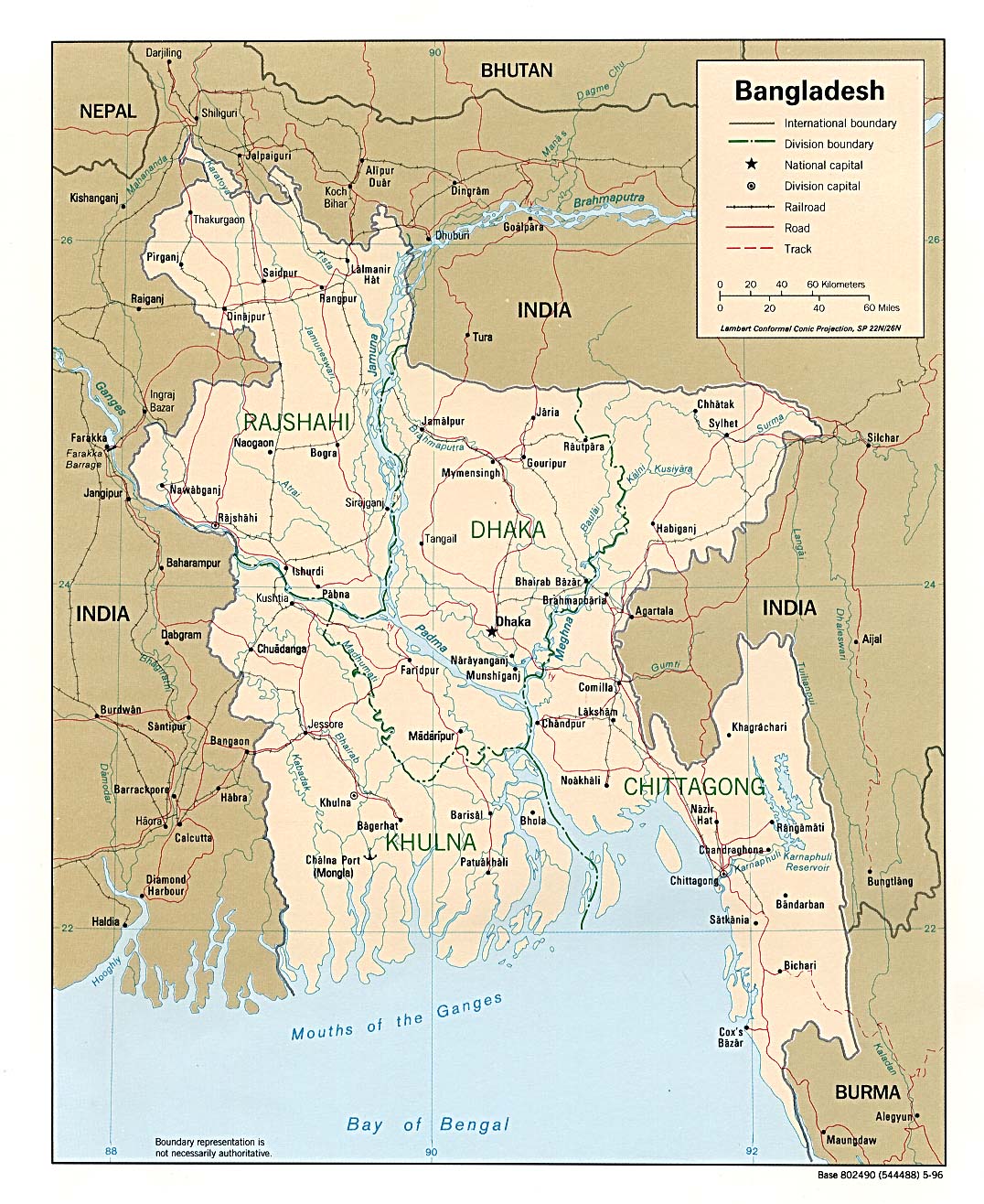 BANGLADESH - GEOGRAPHICAL MAPS OF BANGLADESH