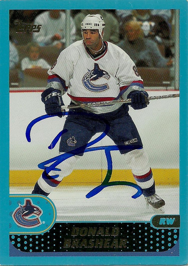 Hell's Valuable Collectibles: Donald Brashear Autographed Card