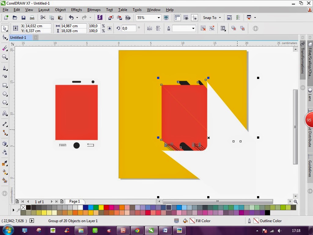 Dyne Creative Studio: TUTORIAL COREL DRAW: CARA MEMBUAT FLAT DESIGN ...