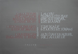 Pen and Ink Calligraphy: Poetry collaboration with Radley College