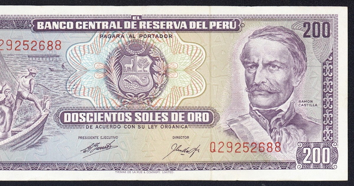 Peru 200 Soles de Oro banknote 1974 Ramon Castilla|World Banknotes ...