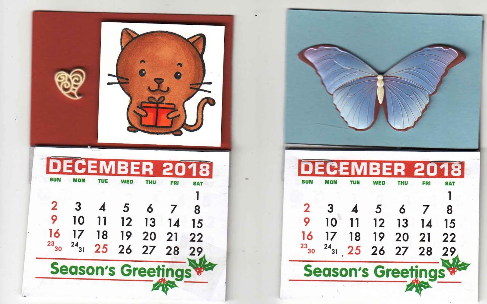 Holley's Blog: Mini Calendars