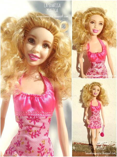 La Sonrisa Mágica: Modas Barbie Sweetie: vestido rosa y dorado - modelo ...