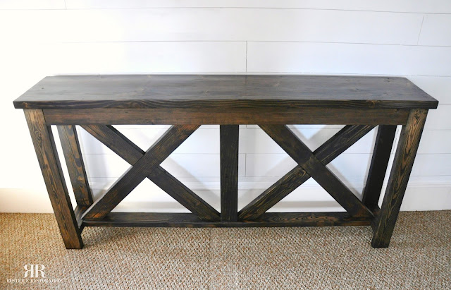 Rustique Restoration: Custom Built X-Brace Console Table