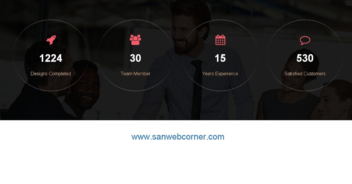 How to create statistic counter when scroll the page using Jquery and css
