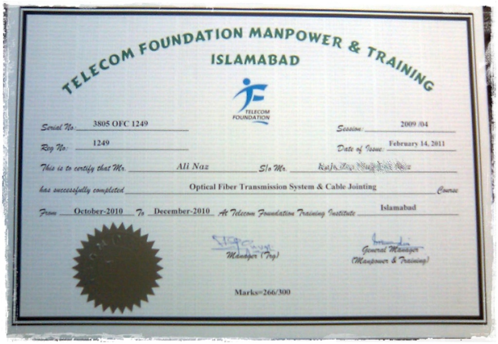 Telecom Foundation Optical Fiber Course | Paktron - Pakistani Technical ...