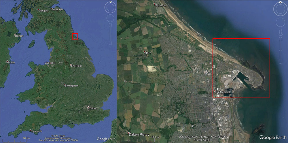 Geological field survey in UK: Hartlepool (beach, washover fan)