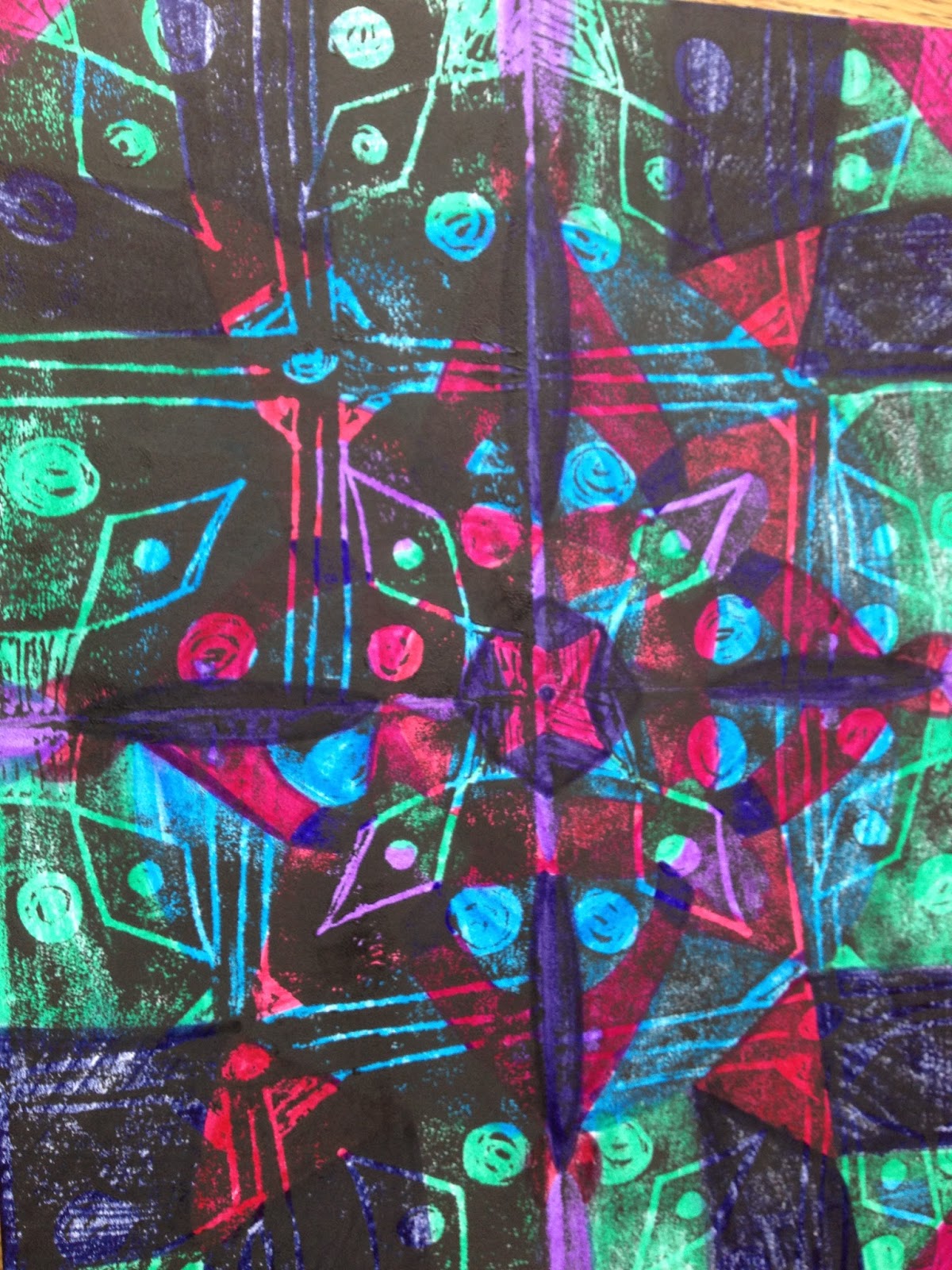 Art With A Smile: 4th/5th Radial Symmetry Printmaking