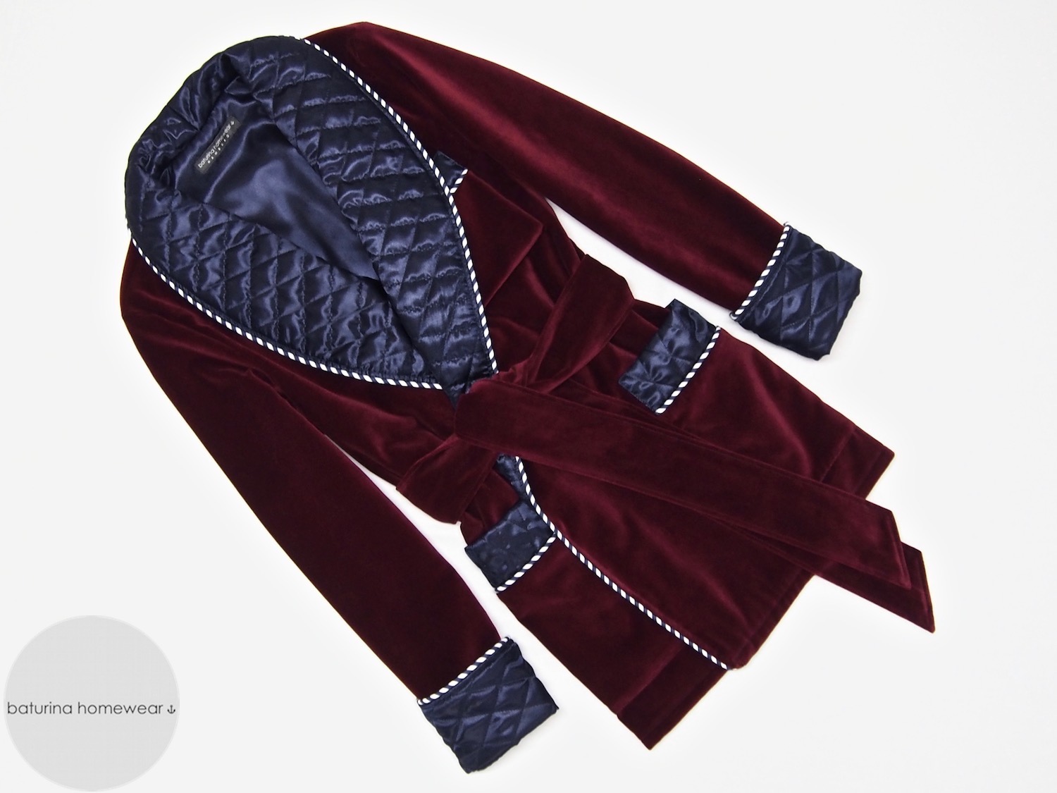 Men's Velvet Smoking Jacket and Quilted Silk Robe