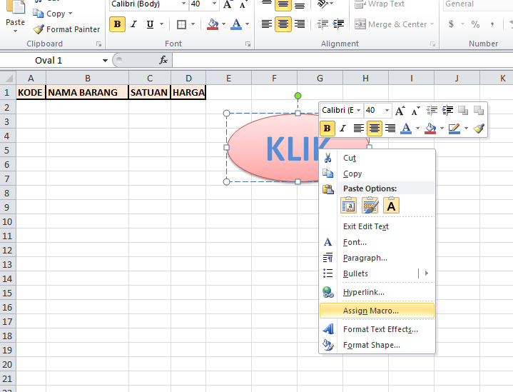 Membuat Form Isian Data Sederhana dengan Macros di Excel