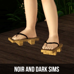 TS3 - Geta Shoes for Child ~ Noir and Dark Sims