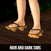 TS3 - Geta Shoes for Child ~ Noir and Dark Sims