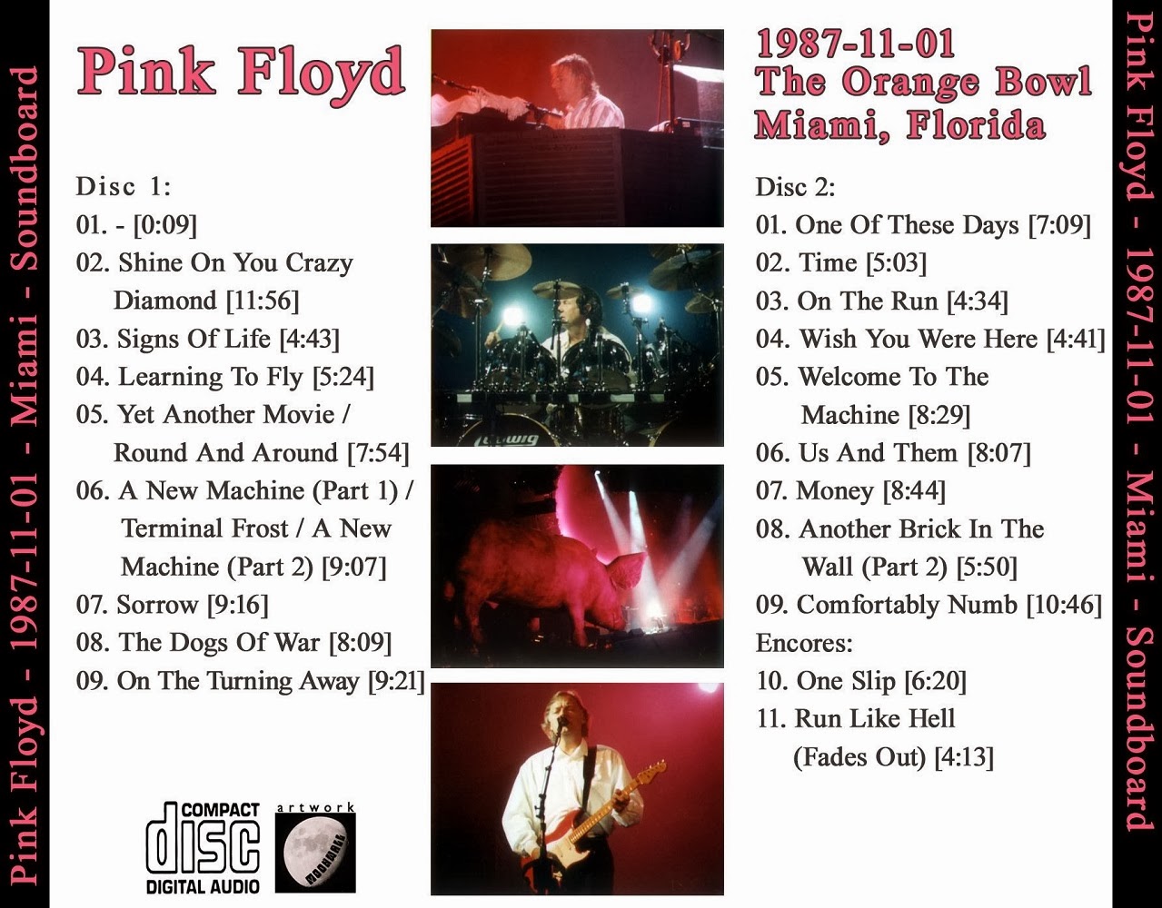 T.U.B.E.: Pink Floyd - 1987-11-01 - Miami, FL (SBD/FLAC)