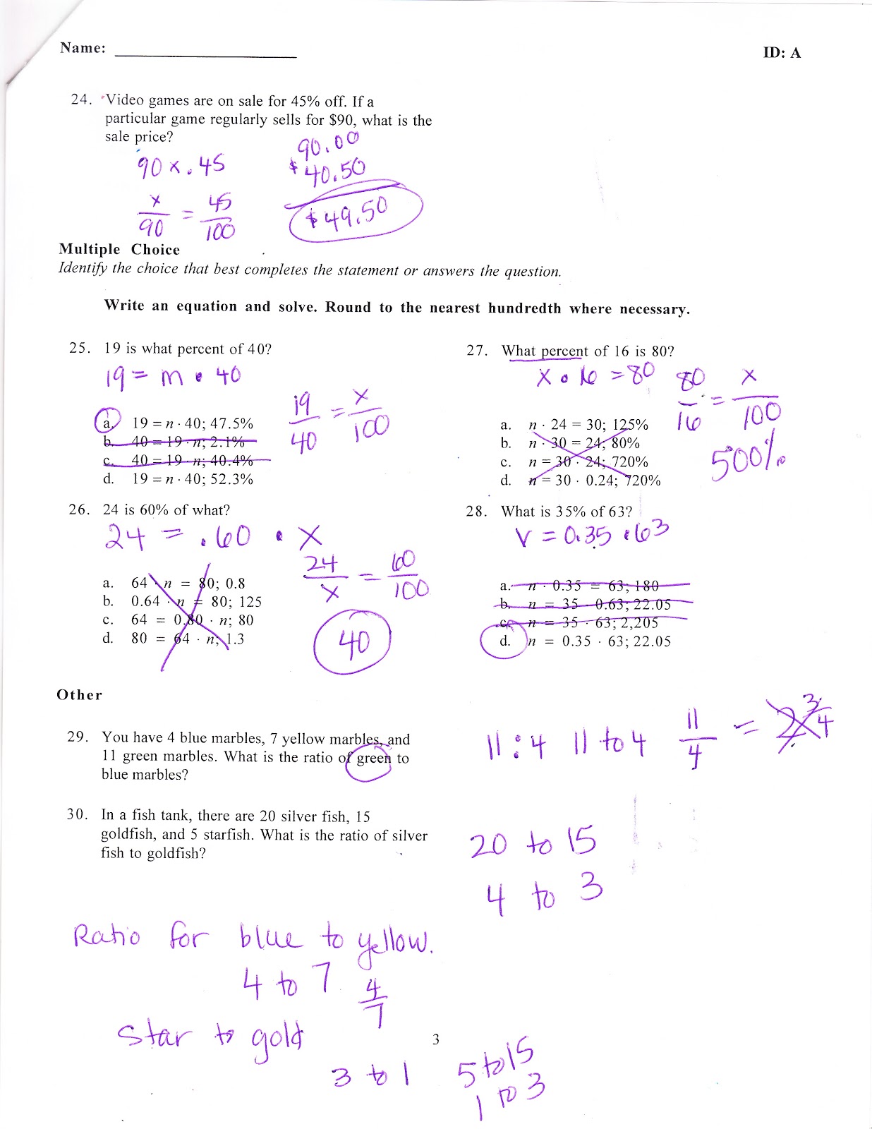 Ms. Jean's Classroom Blog: Chapter 6 Practice Test Answers