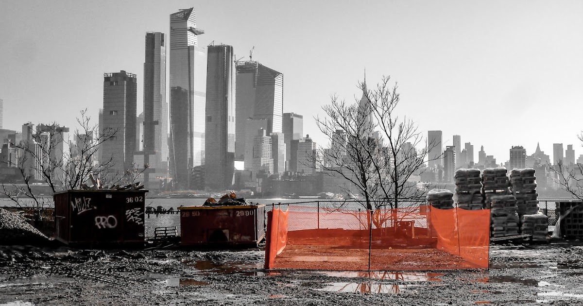 NEW SAVANNA: Orange net in a gray city-scape