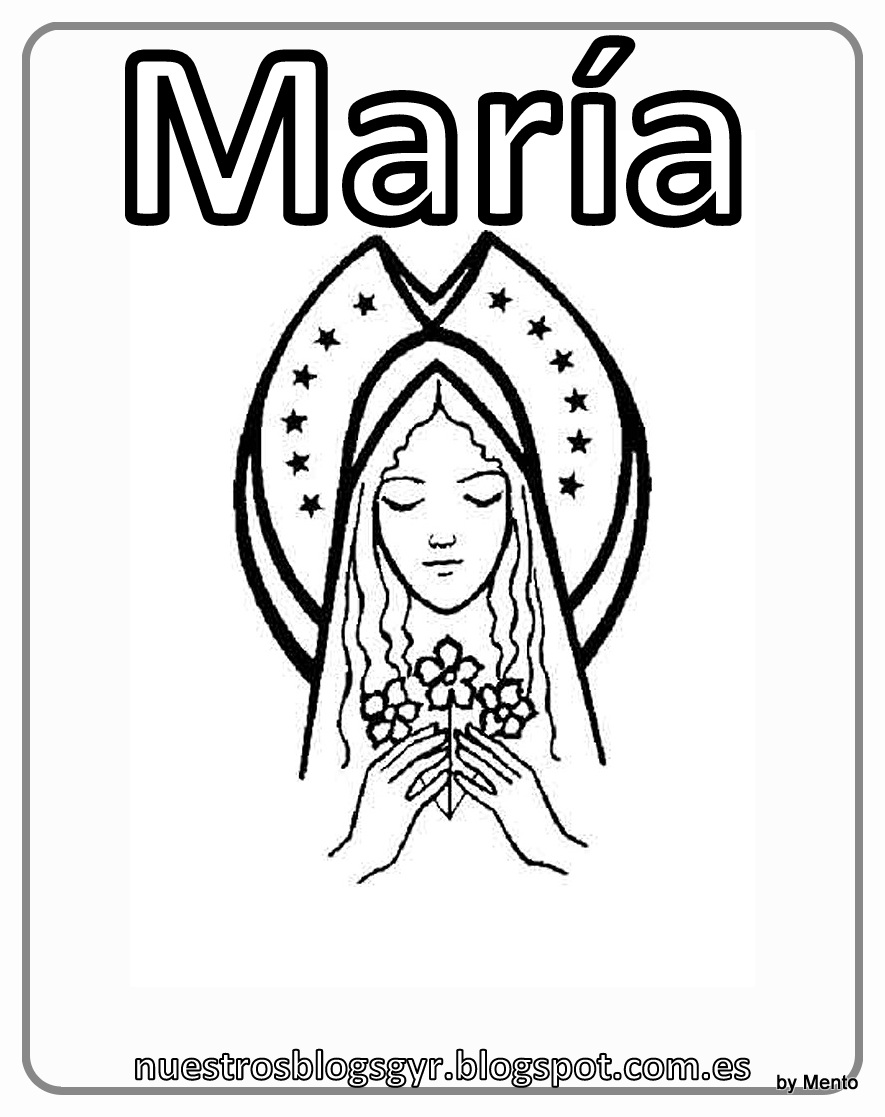 PEQUES Y PECAS...: COLOREA EL NOMBRE DE MARIA.