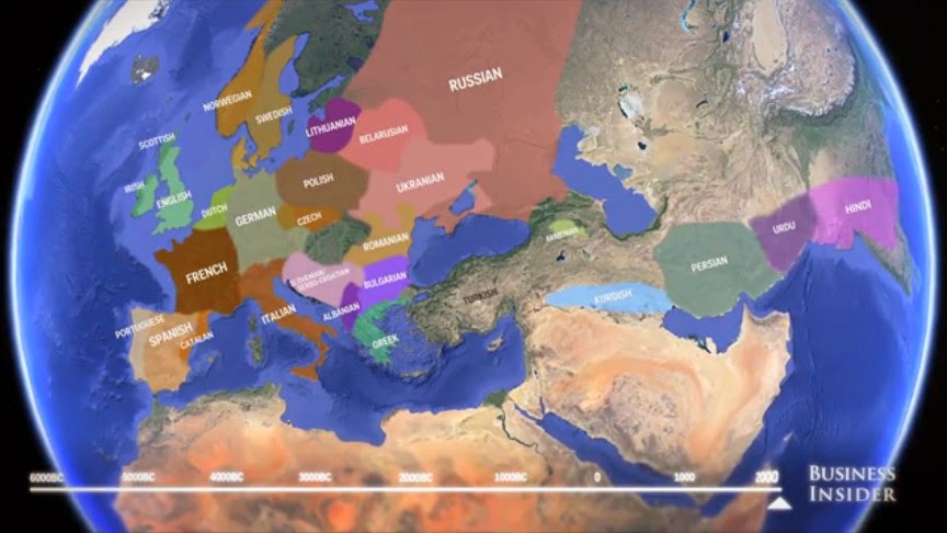 This animated map shows how European languages evolved - Vivid Maps