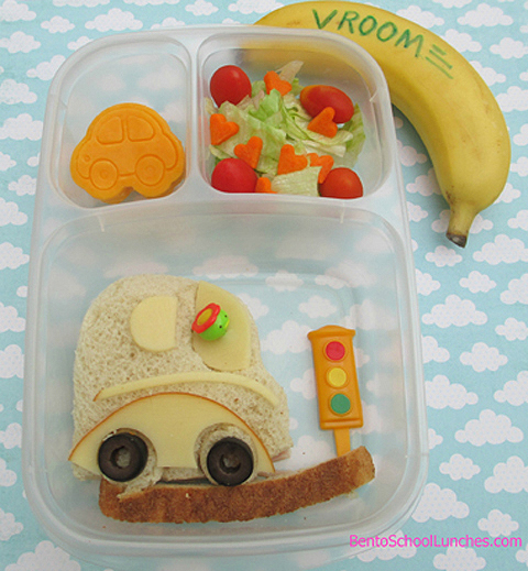 Bento School Lunches : Bento Lunch: Car bento...Vroom!