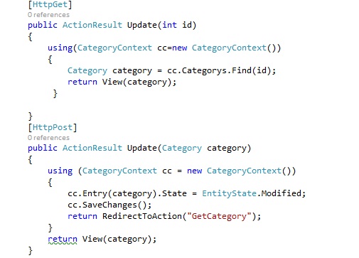 Insert Update Delete Operation In Aspnet Mvc Using Entity Framework
