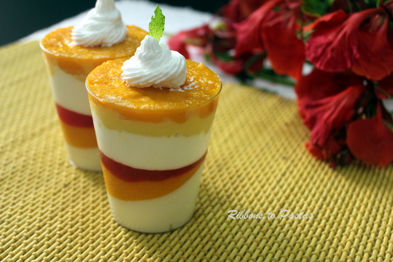 Velvetty Mango Verrines - Ribbons to Pastas