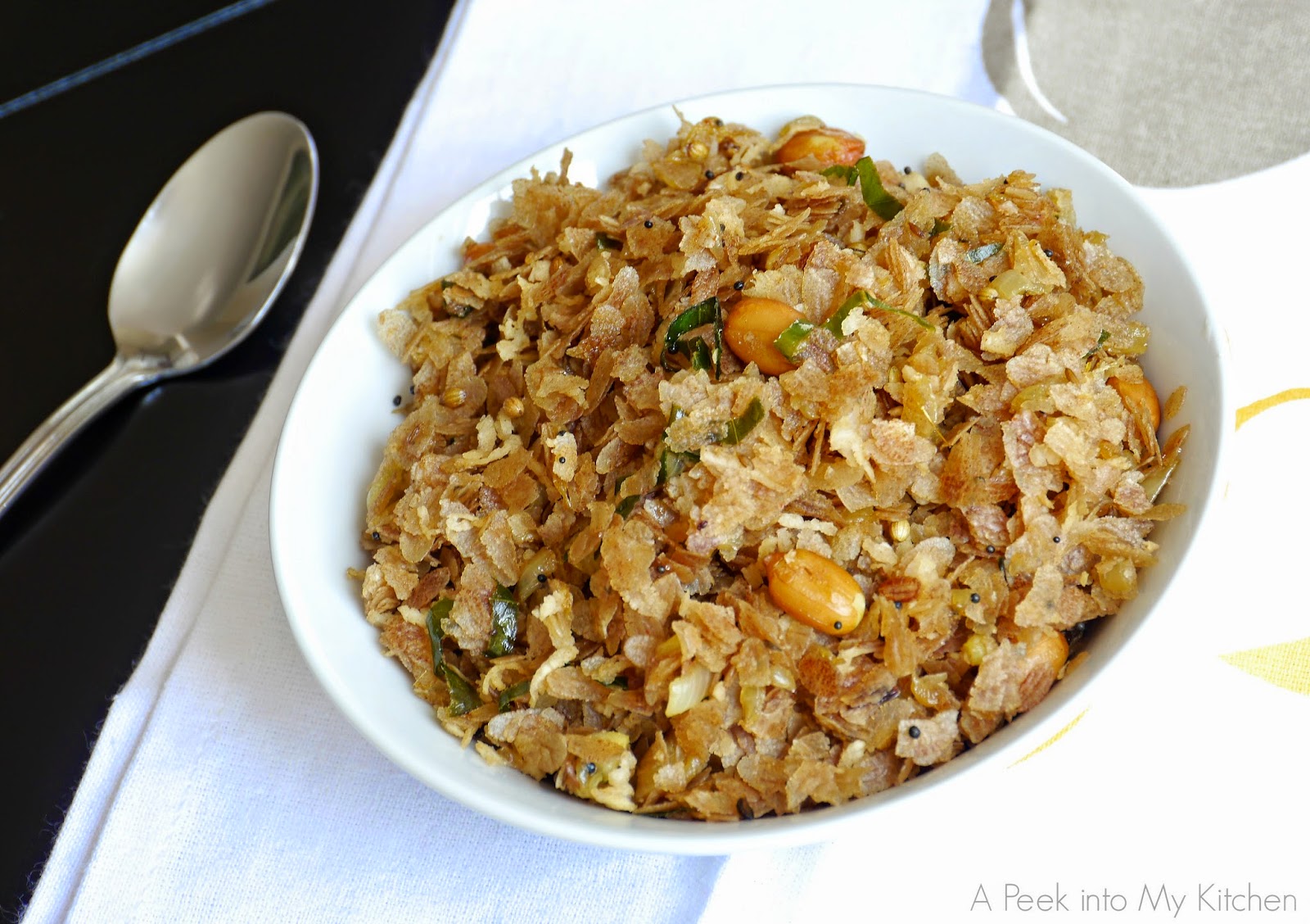 A Peek into My Kitchen: Avalakki / Poha ~ Savory Flattened Rice Snack
