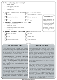 English for Kids Step by Step: Global Warming Reading Comprehension ...