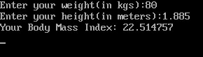 Programs: Program in C to calculate your BMI (Body Mass Index)