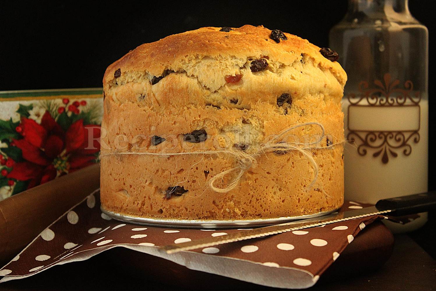 Panettone | Italian Sweet Christmas Bread With Dry Fruits and Nuts