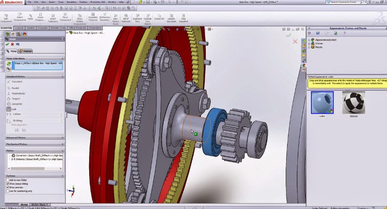 How to make 3D Planetary Gearbox Part & Assembly and Simulation ...
