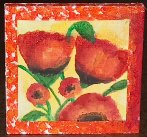 Ruth's We Learn As We Go: Painted CD case with pressed flowers