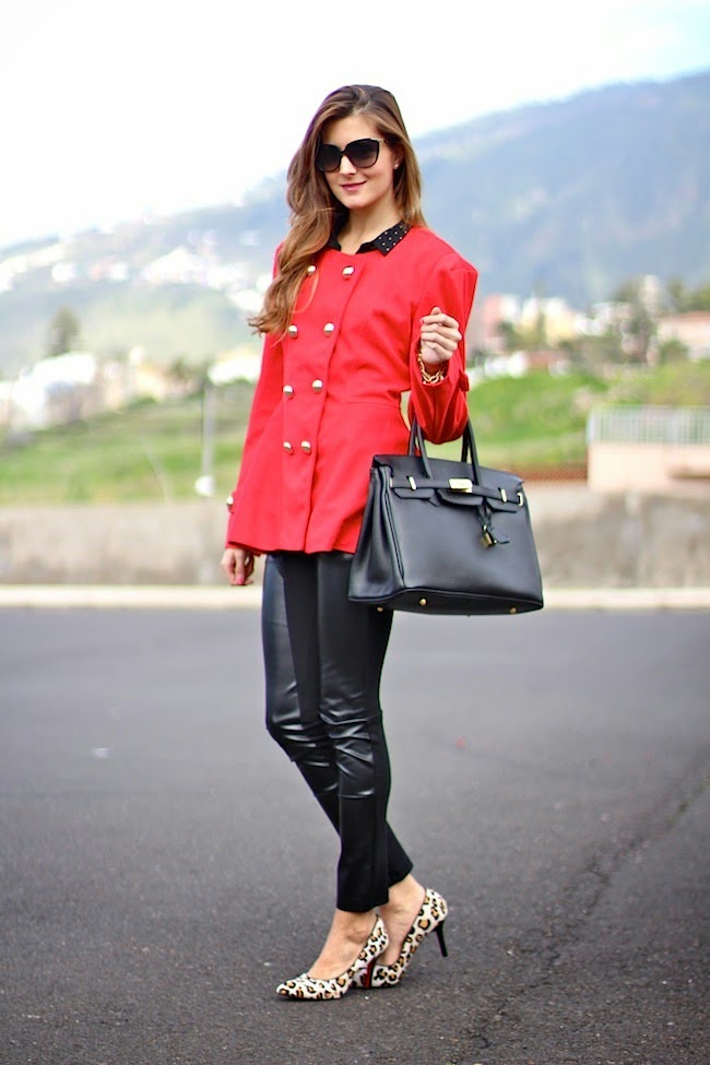Marilyn's Closet - FASHION BLOG: Red, leather & leopard
