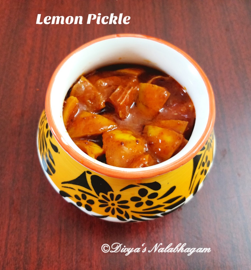 Lemon Pickle | Elumichai Oorugai - Divya's Nalabhagam
