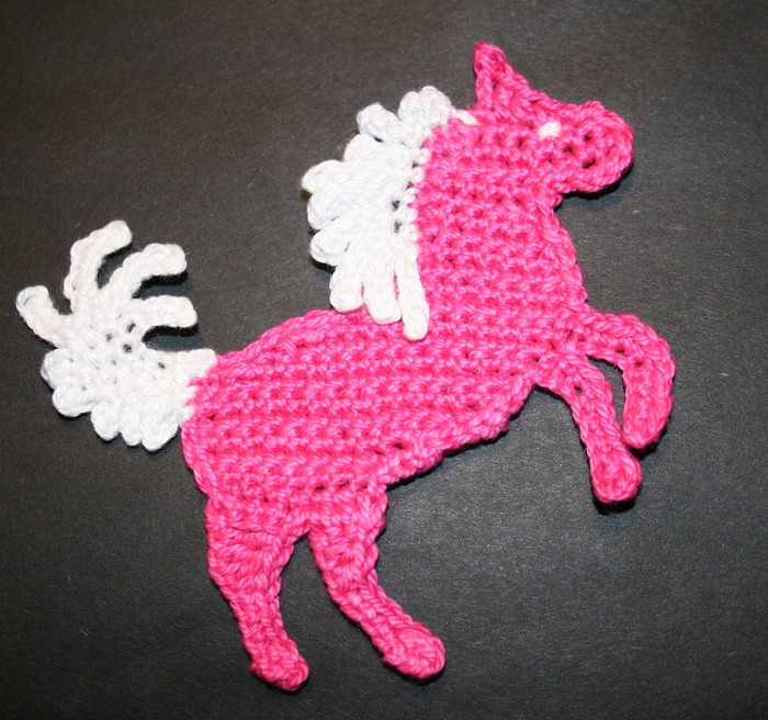 Crochetpedia: 2D Crochet Unicorn Applique