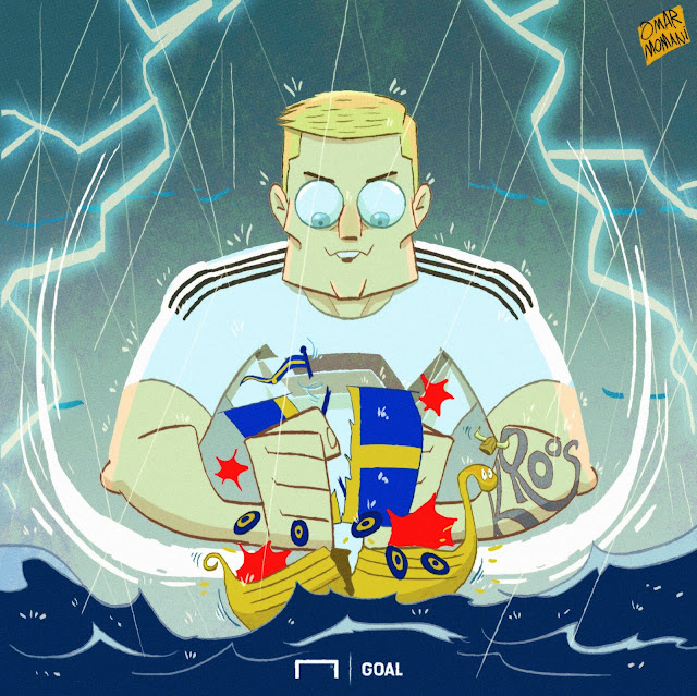 Omar Momani cartoons: Kroos to Germany's rescue as Sweden's ship is ...