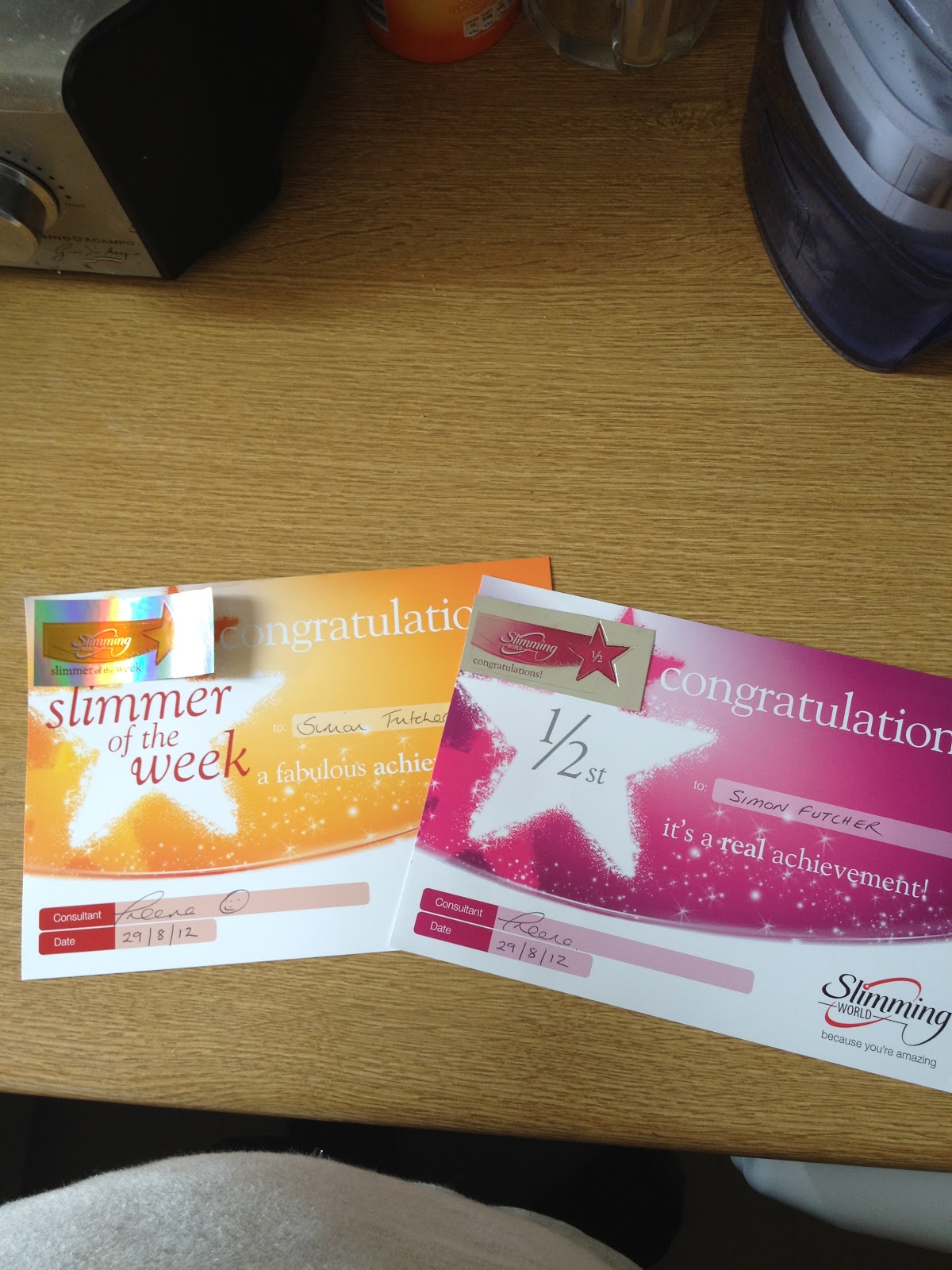 Simon Futcher's 'Slim-a-thon' - in aid of the Bridge Project: August 2012