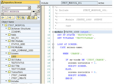 SAP Blogs: Step by Step Module pool program