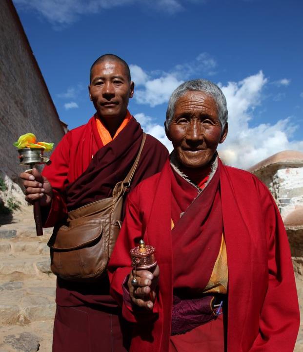 Buddhist monks. Lhasa, Tibet China ~ Entertainment-Enter