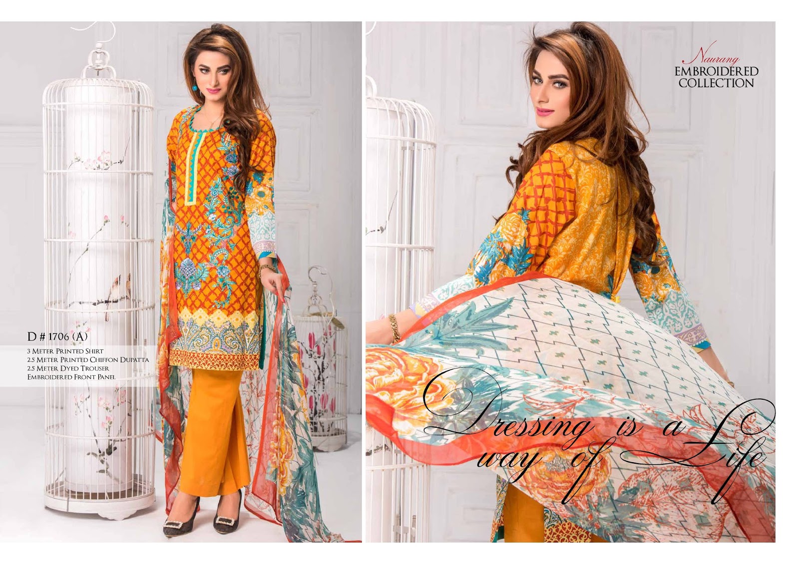 Pakistani Suits Wholesaler Delhi India: Naurang Lawn Embroidered with ...