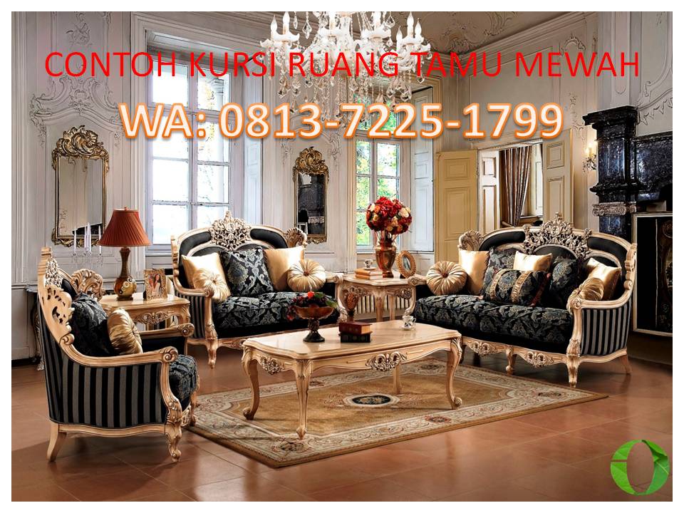 CONTOH KURSI RUANG TAMU MEWAH - MEBEL JATI JEPARA ASLI