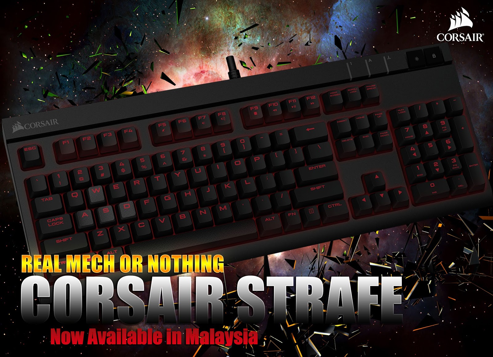 Corsair STRAFE Mechanical Keyboard now available in Malaysia